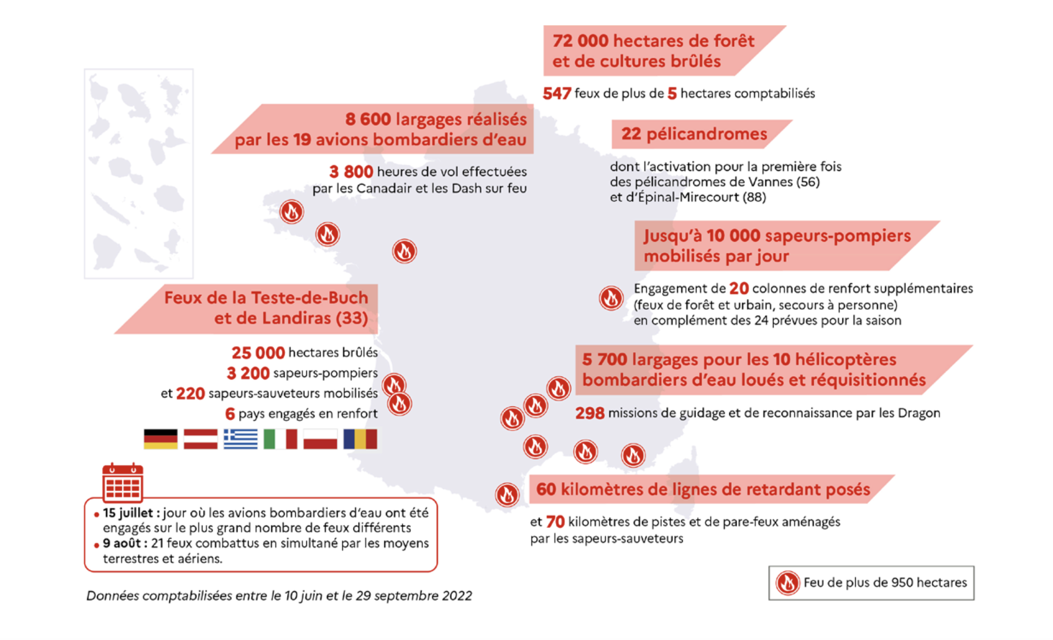 Après les mégafeux de 2022 en Gironde, l'État renforce les moyens de ...